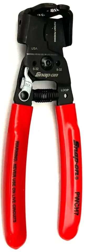 SNAP ON TOOLS USA RED 7" Inline Wire Stripper/Cutter 10 AWG–20 AWG ...