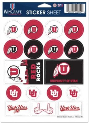 Utah Utes Mini Decals Stickers 17 Stickers per Sheet FAST SHIP | eBay