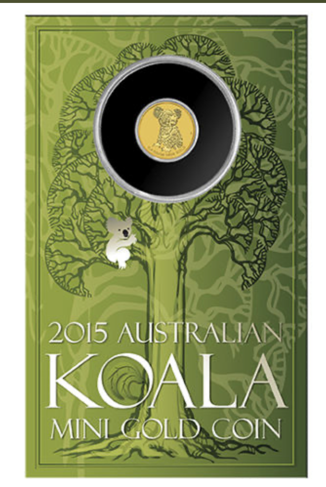 GOLD 2015 AUSTRALIAN GOLD KOALA 1/2 Gram Coin Original Perth Mint ...
