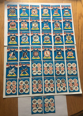 1989 Fleer MLB 26 Team Logos & 12 'Quad' Stickers Complete Sets plus 78 ...