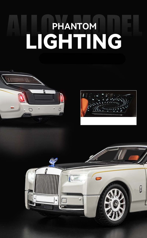 1/18 Rolls-Royce Phantom Alloy Luxy Car Model Diecasts Metal Toy ...