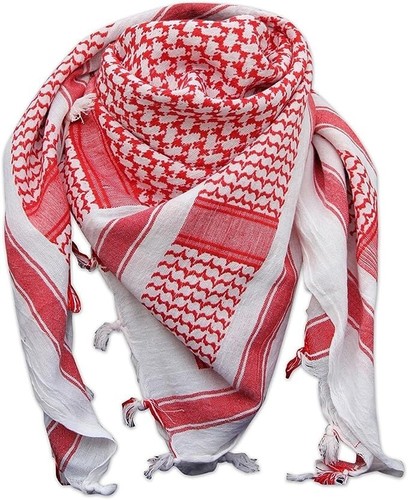 Saudi Scarf Keffiyeh Shemagh |Arab Unisex| Head Neck Wrap Cover.(Red ...