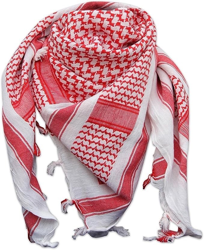 Saudi Scarf Keffiyeh Shemagh |Arab Unisex| Head Neck Wrap Cover.(Red ...