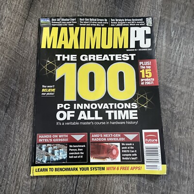 Maximum PC Magazine Nvidia ATI AMD INTEL 100 GOAT Innovations December ...