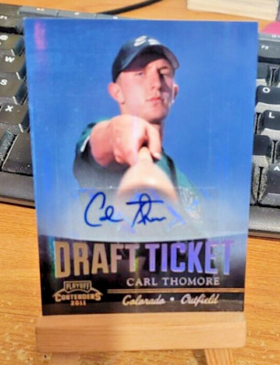 2011 Playoff Draft Ticket Autographs Carl Thomore DT24 Autographed Card ...