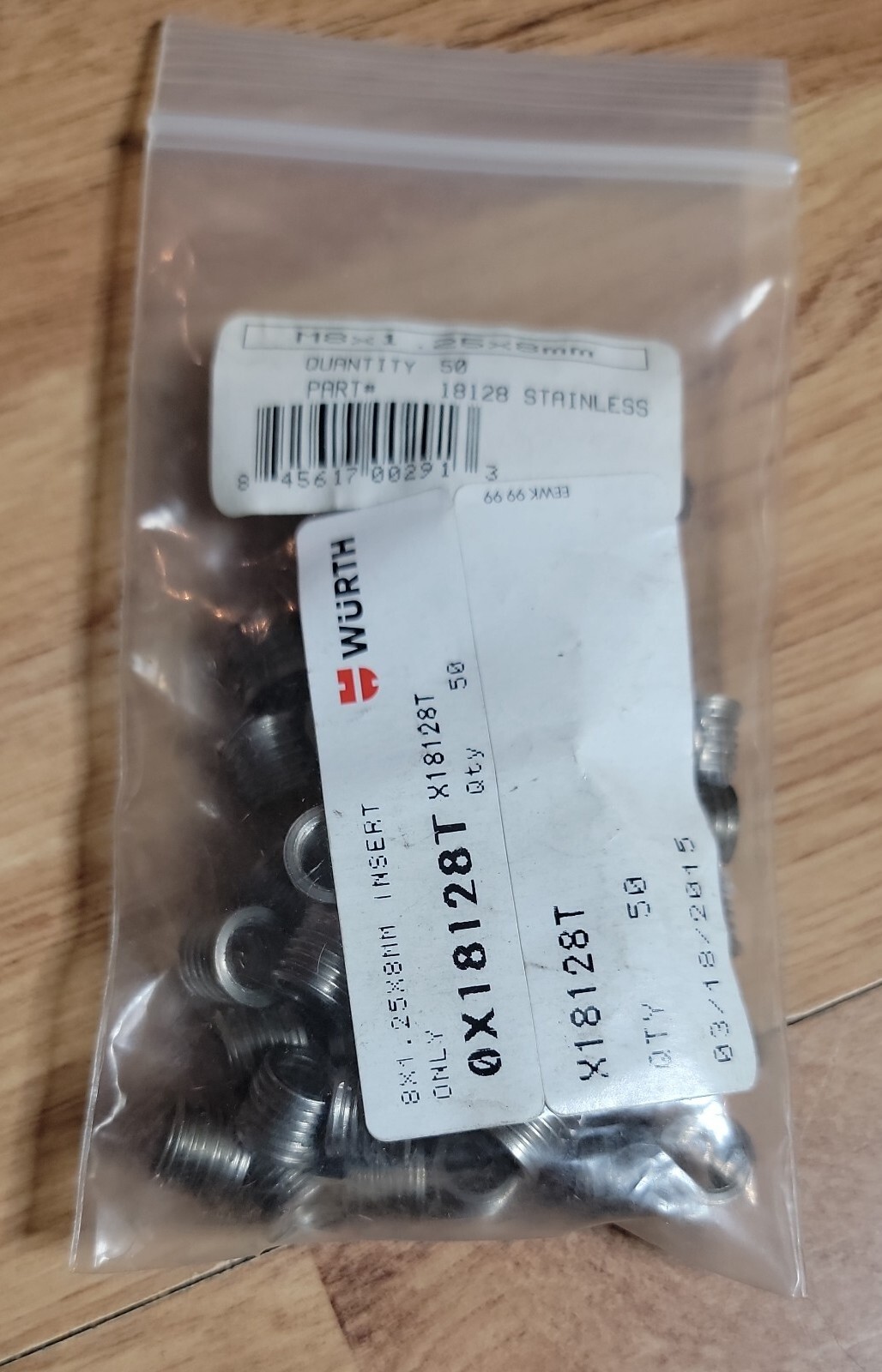 50 Time Sert 18128 M8 x 1.25 x 8.0 Stainless Steel Insert | eBay