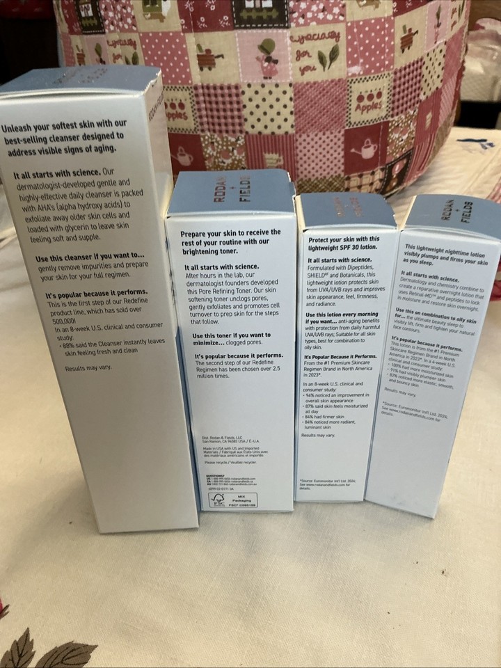 Rodan + and Fields Redefine Regimen New Formula 4 Piece Set Kit New ...