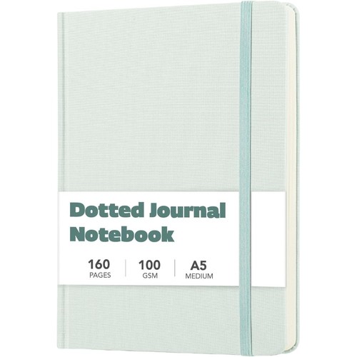 Dotted Journal Notebook A5 Medium 5.7x8.4 Inches 80 Sheets 160 Pages ...