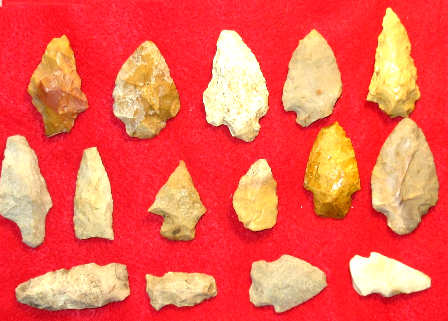 Authentic Native American artifact arrowhead 15) Missouri crude points ...