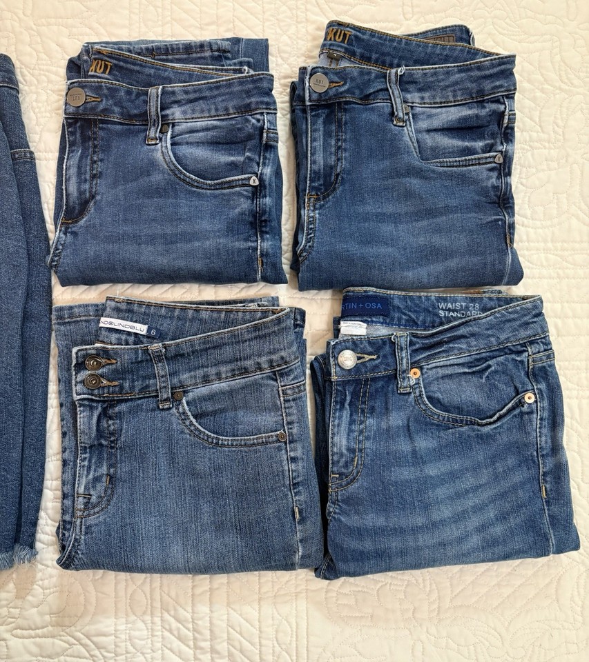 Women's Denim Resale Bundle, 5 Jeans size 4-6, 1 Skirt size 10-12 | eBay