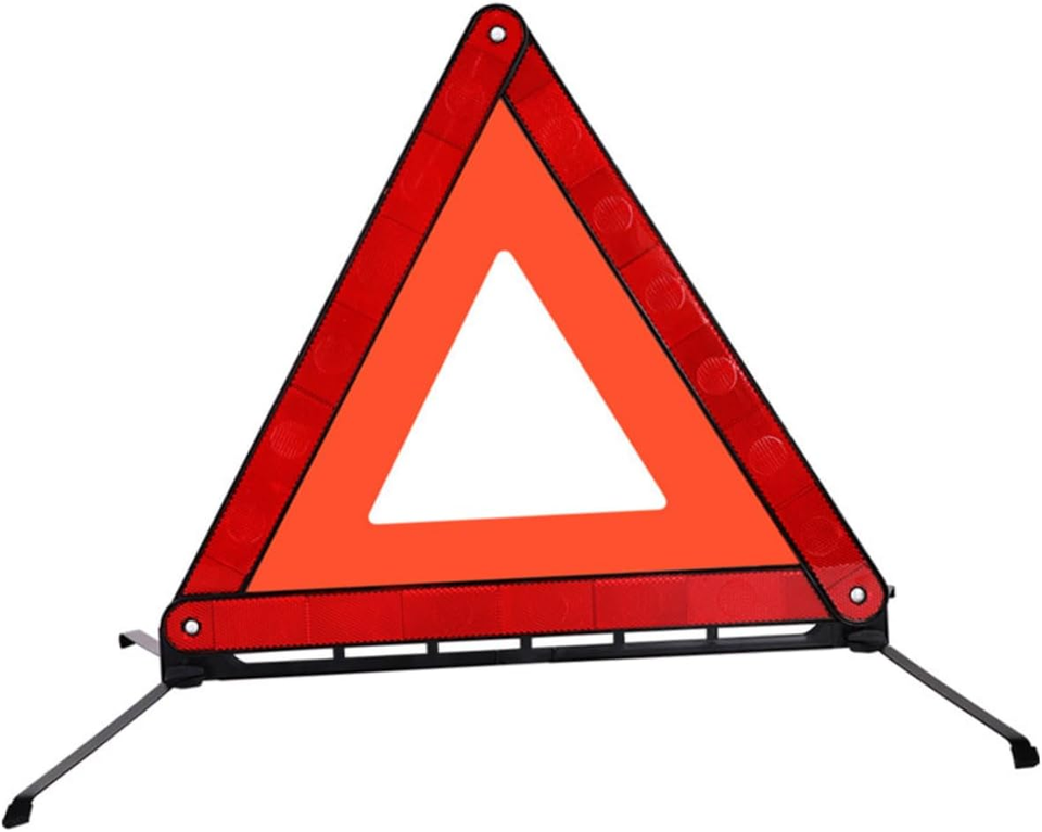 Warning Sign Tripod Foldable Reflective Triangle for Emergency Use Road ...