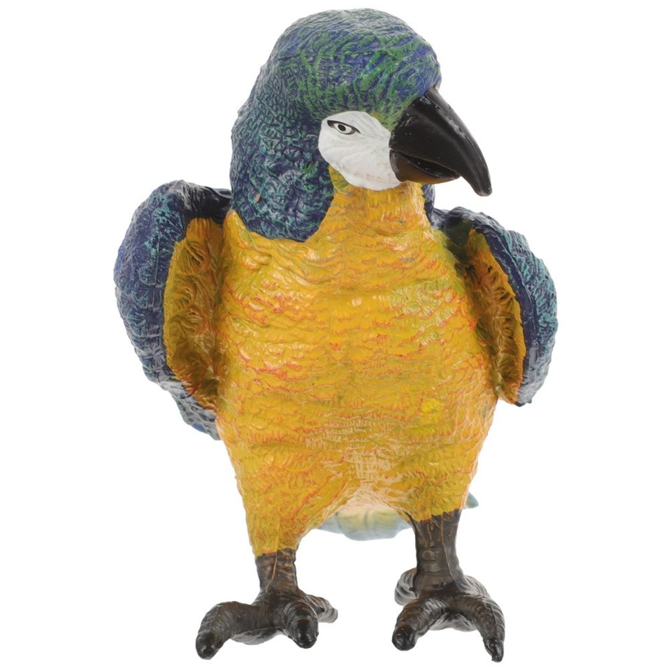 Artificial Parrot Sculpture Plastic Garden Figurine Realistic Bird ...