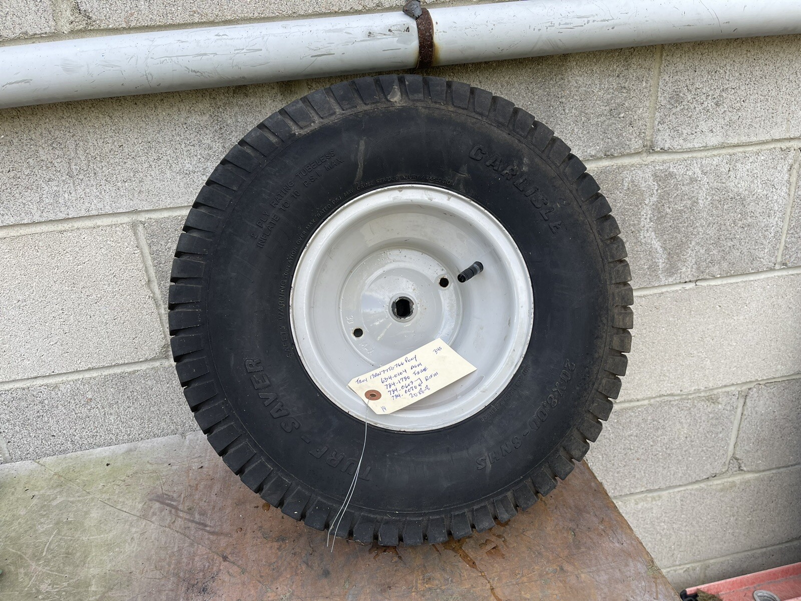 MTD /TROY BILT Pony Rear Wheel Assembly 20x8.00-8 634-0104 | eBay