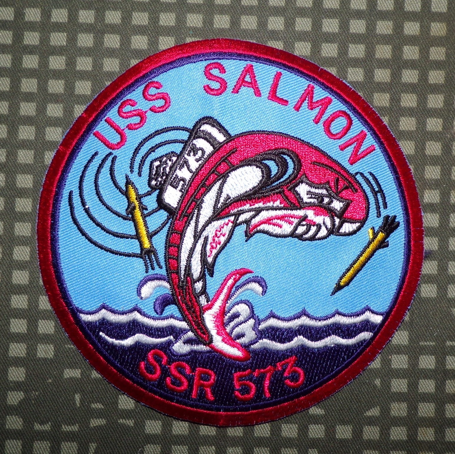 US Navy USS Salmon SS 573 Submarine Embroidered Full Color Patch | eBay