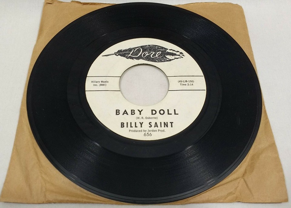 Billy Saint ‎"I'm Gonna Tear Down The Wall / Baby Doll" 1962 Dore 656 7 ...
