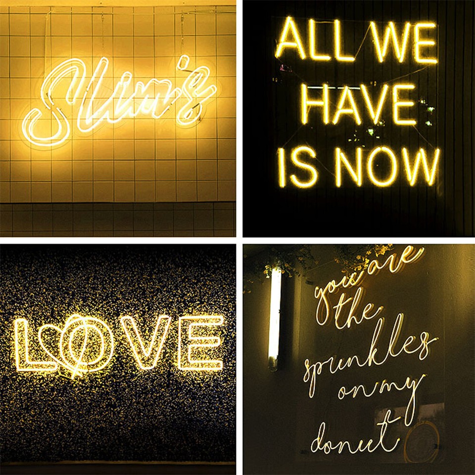 1M 2M 3M 5M 12V Flexible Sign Neon Lights Silicone Tube LED Strip with ...