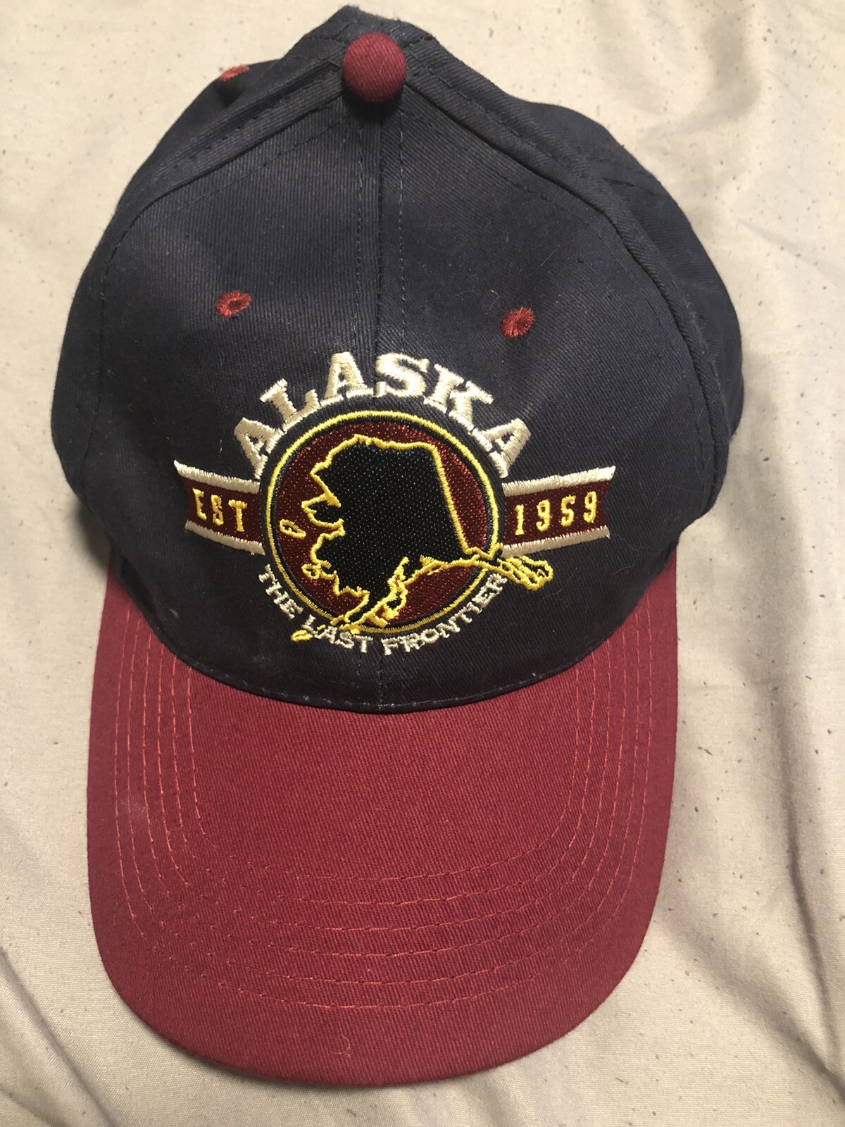 Alaska The Last Frontier Ball Cap Hat Adjustable Base… - Gem