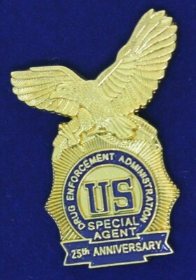 DEA Drug Enforcement Administration Special Agent Mini Badge Pilot Wing ...
