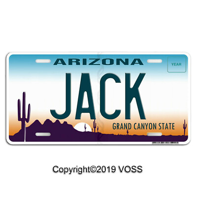 Arizona Personalized Name Custom Aluminum Vanity Car License Plate ...