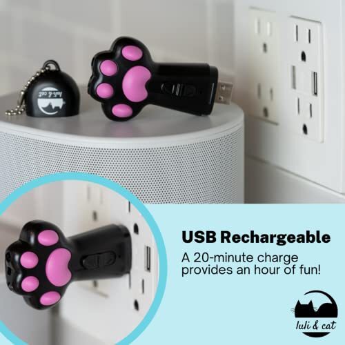 USB-Rechargeable Cat Laser Toy Multi-Function Interactive Cat Pointer ...
