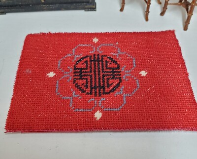 Miniature Dollhouse Furniture Asian Oriental Petit Point Artisan Rug | eBay