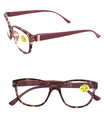 WOMEN'S VARIETY TORTOISE SHELL READING GLASSES - BLACK/BROWN-MAUVE-NAVY ...