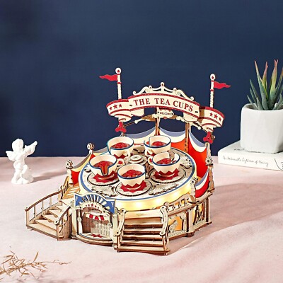 ROKR 3D Puzzles for Adults Model Kit DIY Wooden Music Box Building Kit ...