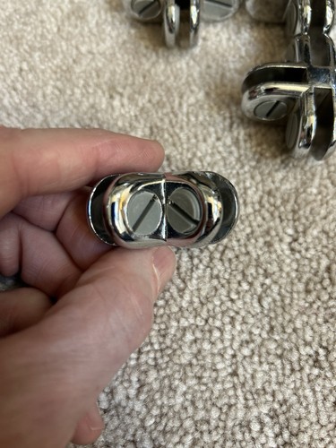 10 piece four 4 way glass cube connector chrome clip 3/16" | eBay