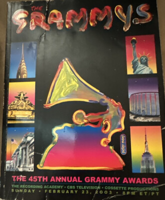 The 45th annual Grammy awards program cover art by Peter Max | eBay