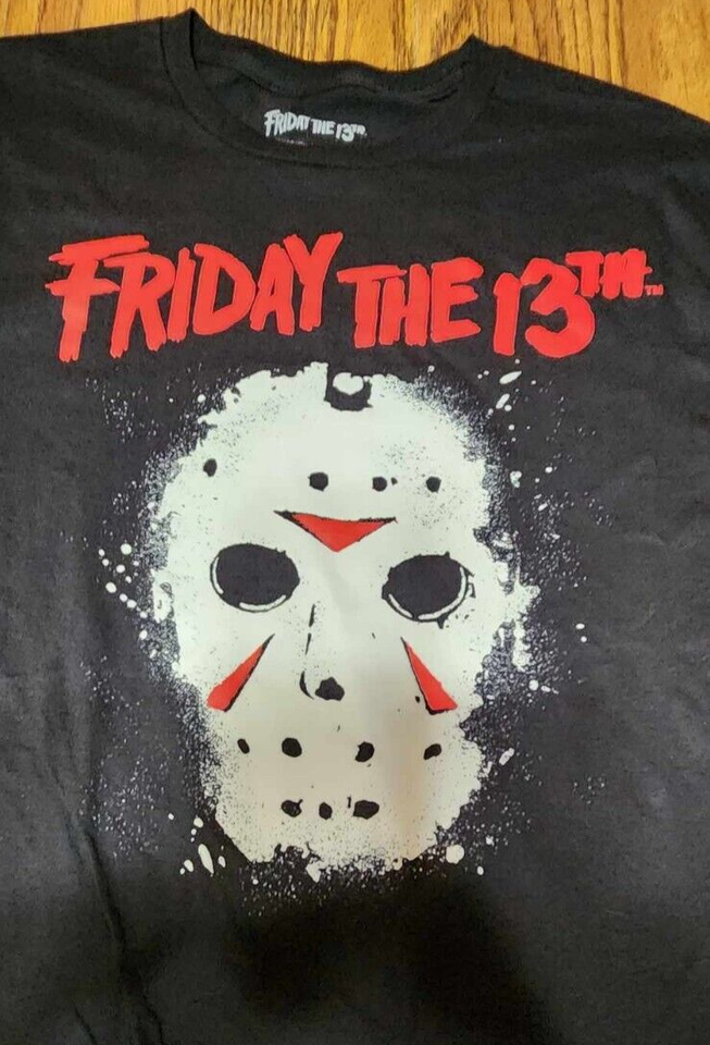 Friday The 13th Shirt Men's XL 46/48 Halloween Jason Mask Horror Short ...