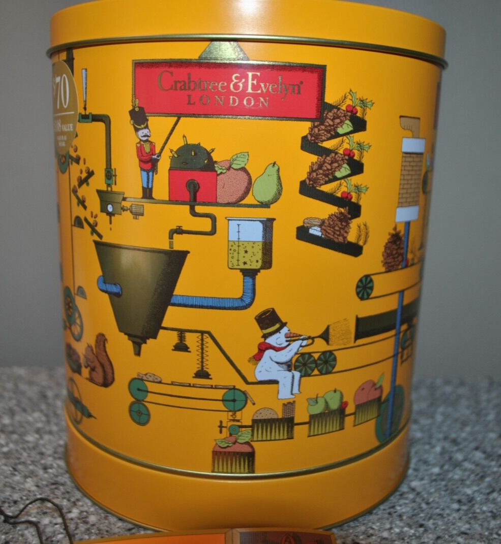 Crabtree and Evelyn Christmas Tins Frosty Snowman London MUSICAL TIN 7 ...