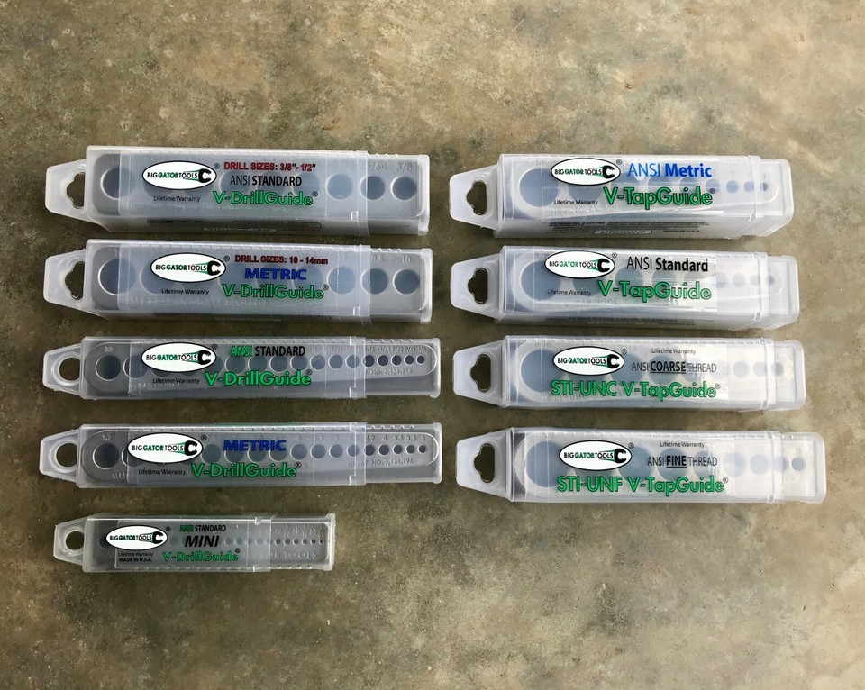 Drill and Tap Set - The Ultimate Big Gator Set - 9 Piece - Lifetime ...