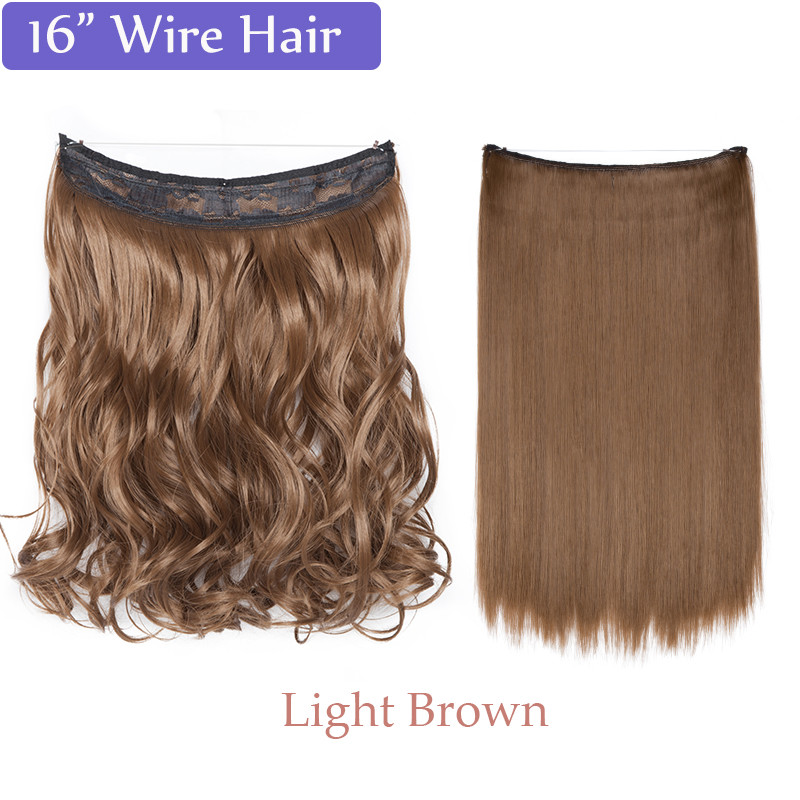 Mega Thick Hidden Band Secret Wire In Wavy Hair Extensions Hair Piece ...
