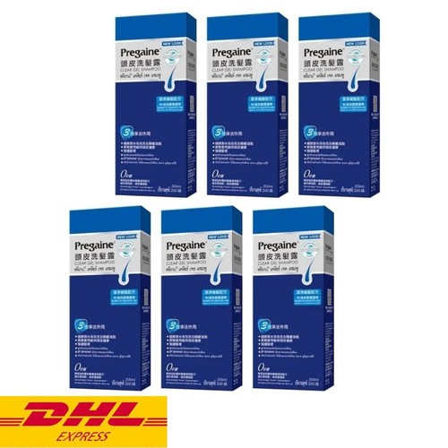 6x Pregaine Clear Gel Shampoo Prevent Hair Loss Fall Clean Thining Hair ...