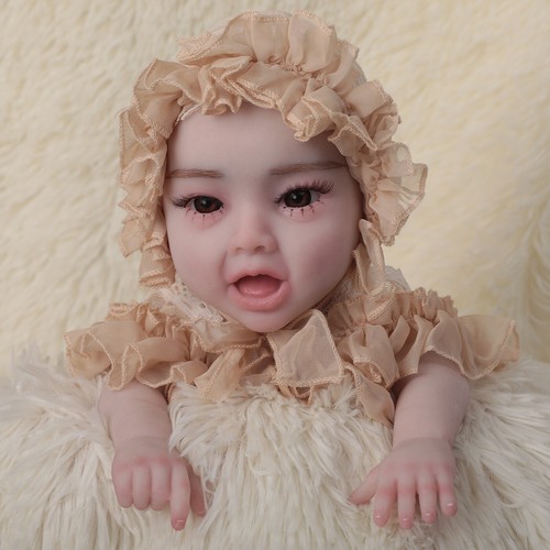17.7" Silicone Reborn Baby Girl Full Body Silicone Baby Real Newborn ...