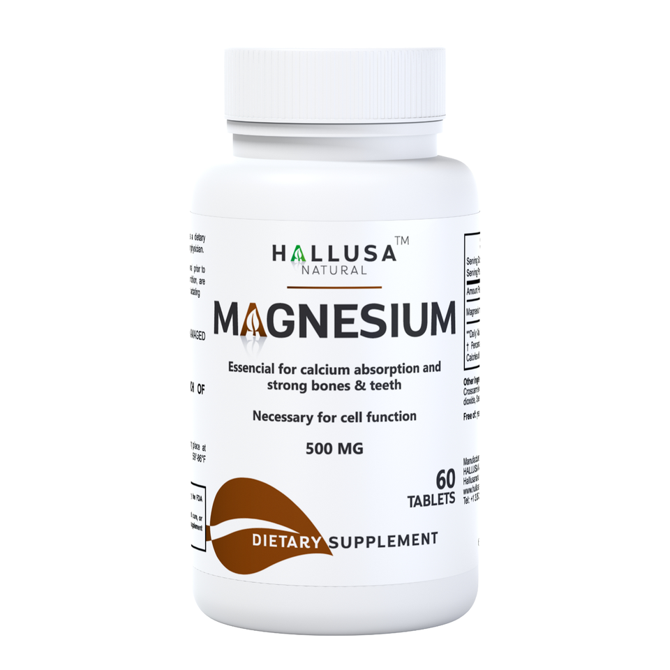 MAGNESIUM - Muscular & Nervous System Support - Bone Wellness - 60 Tab ...