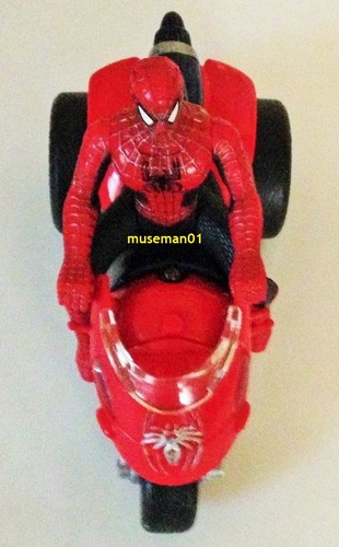 2004 SPIDER-MAN MOTORCYCLE with SPIDER-MAN FIGURE ~ Spider-Man 2 Movie ...