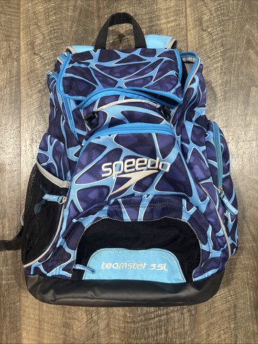 Speedo Teamster 35L Swim Backpack Blue/Black Print used in Excellent ...