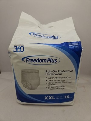 Essentials 360 Freedom Plus Pull-On Protective Underwear -XL 10PK | eBay