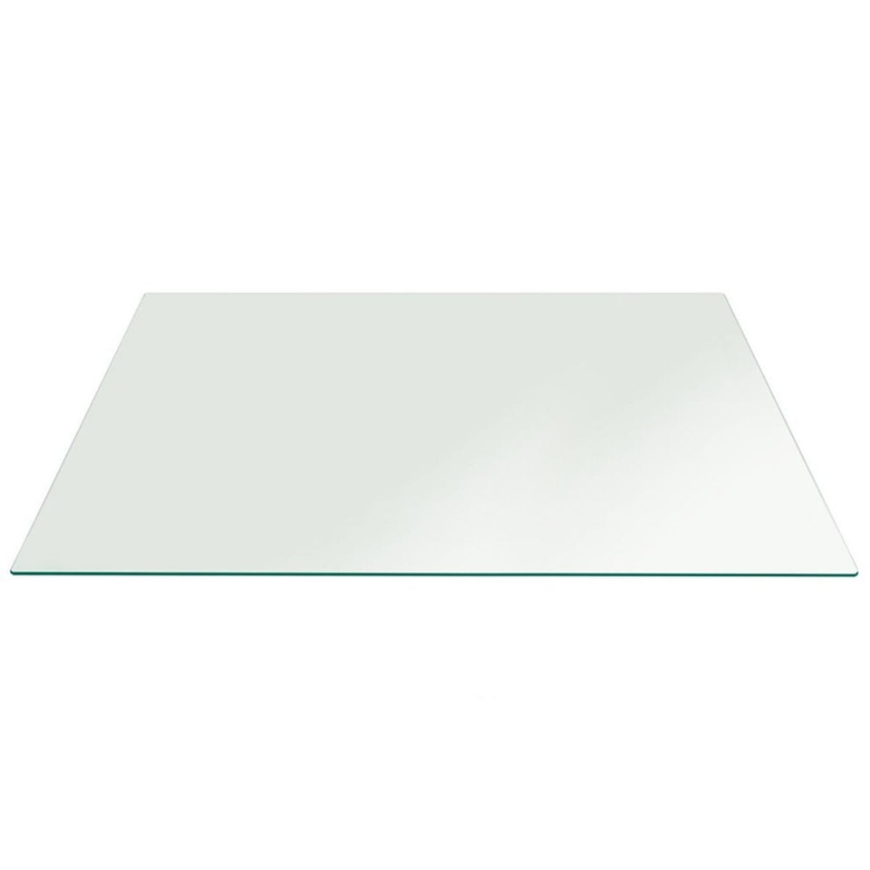 Rectangle Glass Table Top Clear Tempered 1/2" Inch Thick with Flat ...