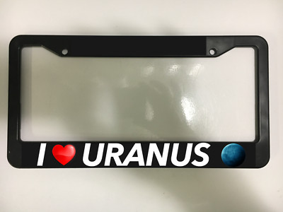 I LOVE URANUS PLANET GALAXY FUNNY SPACEBALLS NASA Black License Plate ...