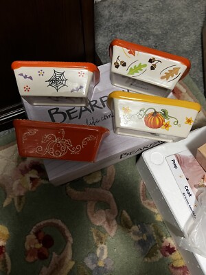 Temptations By Tara Old World Halloween 12oz Mini Loaf Dish w/Lid Gift ...