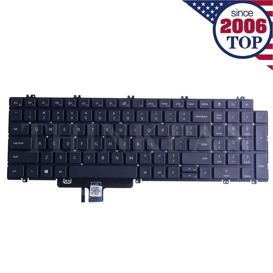 New US Keyboard Backlit for Dell Latitude 5520 5521 Precision 3560 3561 ...