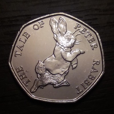 The Tale Of Peter Rabbit Beatrix Potter 50p Fifty Pence coin 2017 ...
