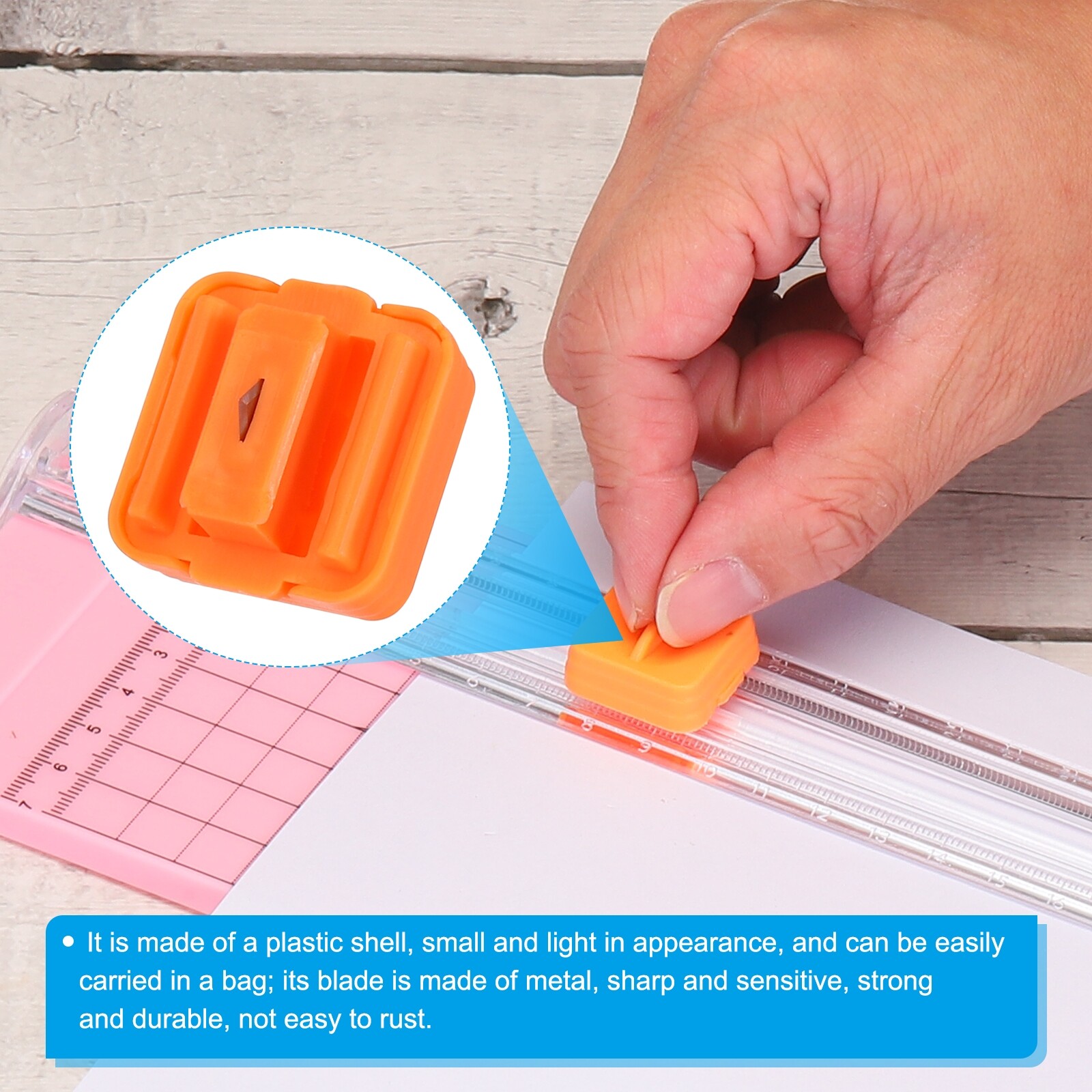 Paper Cutter Replacement Blade, 5 Pcs Hidden Trimmer Blade Refill Parts ...