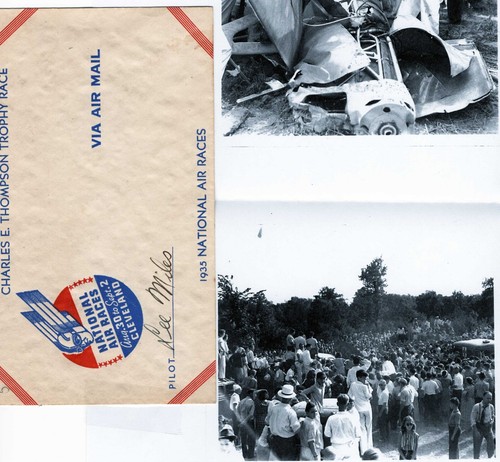 NAR aviator LEE MILES CRASH, DIED 1937 SIGNED, NEWS PHOTOS 1935 NAT'L ...