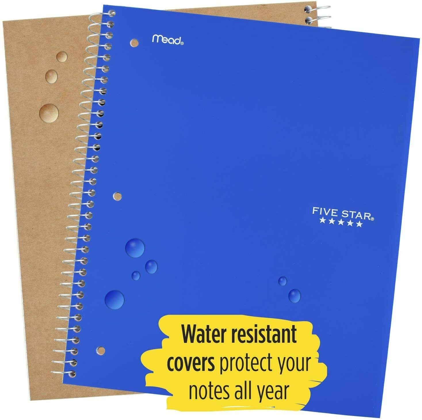 College Ruled Spiral Notebook 5 Subject 200 Sheets 10 5 X 8 Colors