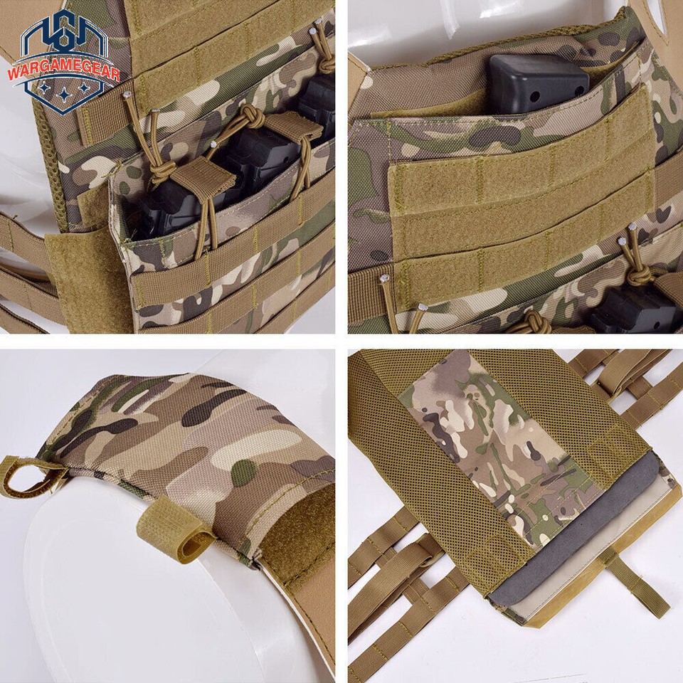Tactical JPC Plate Carrier Airsoft Vest MOLLE Body Camo Military ...