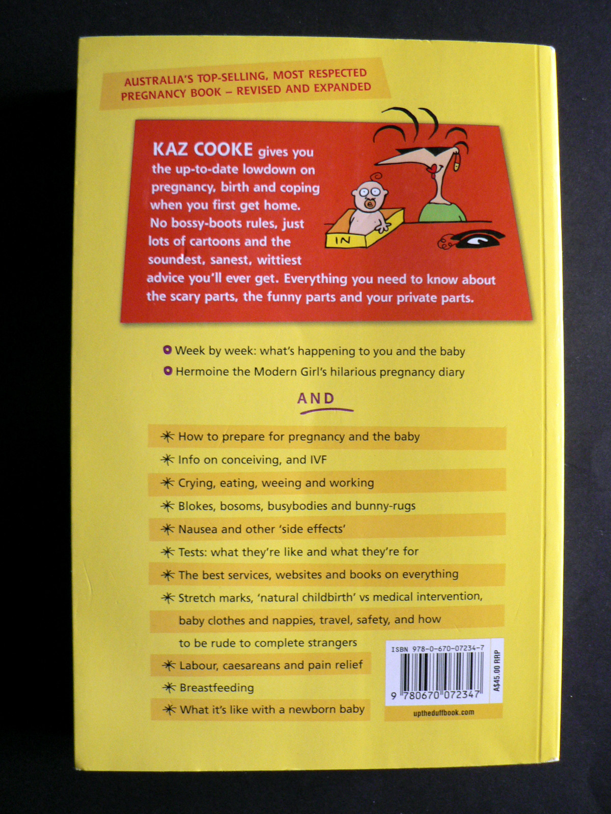 Up the Duff: The Real Guide to Pregnancy by Kaz Cooke (Paperback, 2009 ...