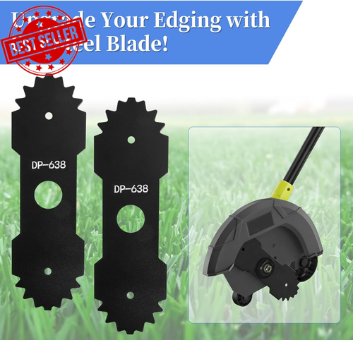 2-Pack Lawn Mower Edger Blade 8-3/4" for Ryobi RY13050, Homelite ...